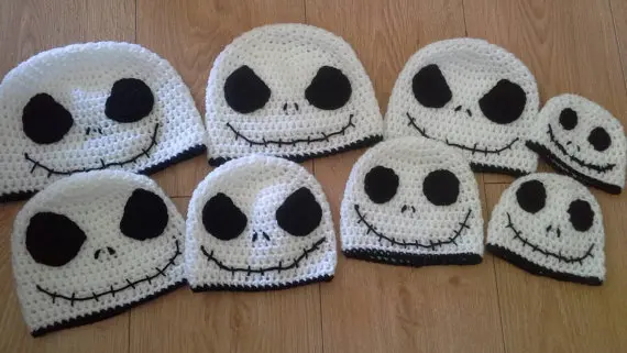 Skeleton beanie, skull beanie hat, halloween, crocheted charater hats ...