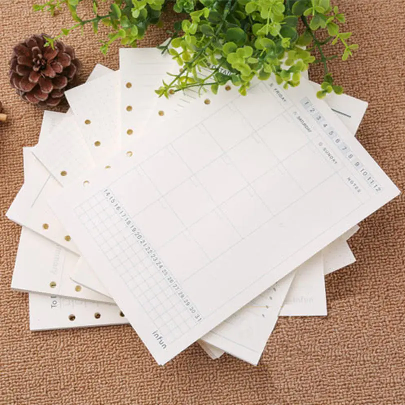 Notebook Filler Paper Monthly | Pages Paper Filofax A5 | Filler Paper ...