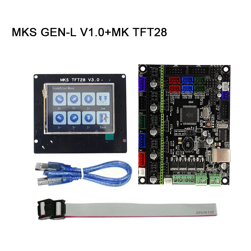 Mks GEN L v1.0 메인 보드 + mk tft28/tft32 풀 터치 스크린 + usb 케이블 3d 프린터 부품 ...