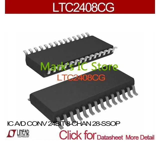 LTC2408CG IC A/D CONV 24BIT 8 CHAN 28 SSOP LTC2408CG 2408 LTC2408 ...