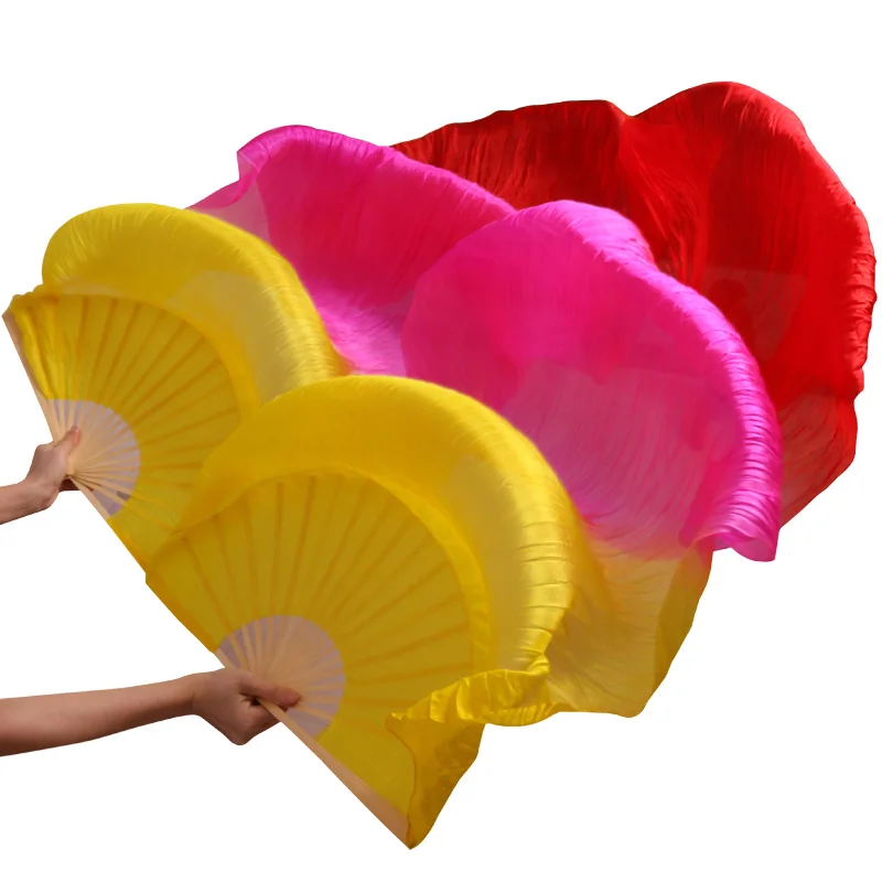 2017 Newest Handmade Bamboo Ribs Dance Props Silk Belly Dancing Fans ...