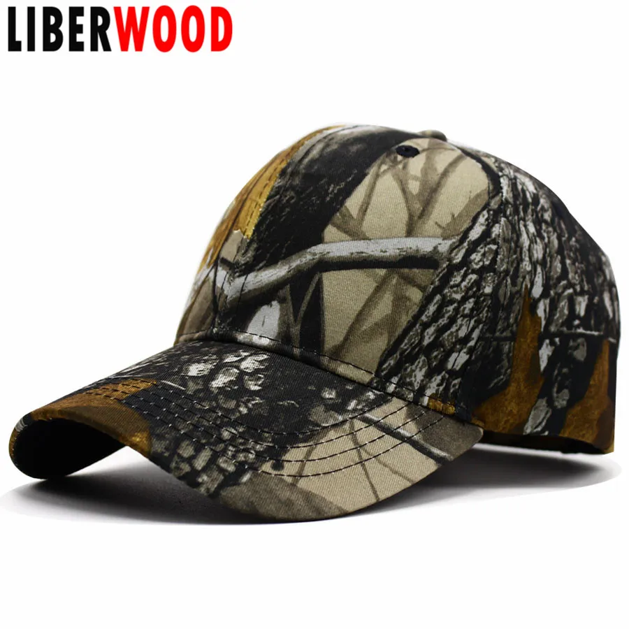 LIBERWOOD Men Outdoor Cap Hunting Real Tree Camouflage Camo cap Adult ...