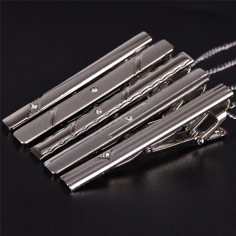 Necktie Tie Clip Stainless Steel Plain Clasp Bars Pins Clips Men's ...