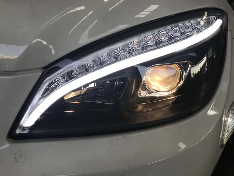 Car Styling Led Headlight Drl Lens Double Beam Hid Xenon Bi Lamp For ...