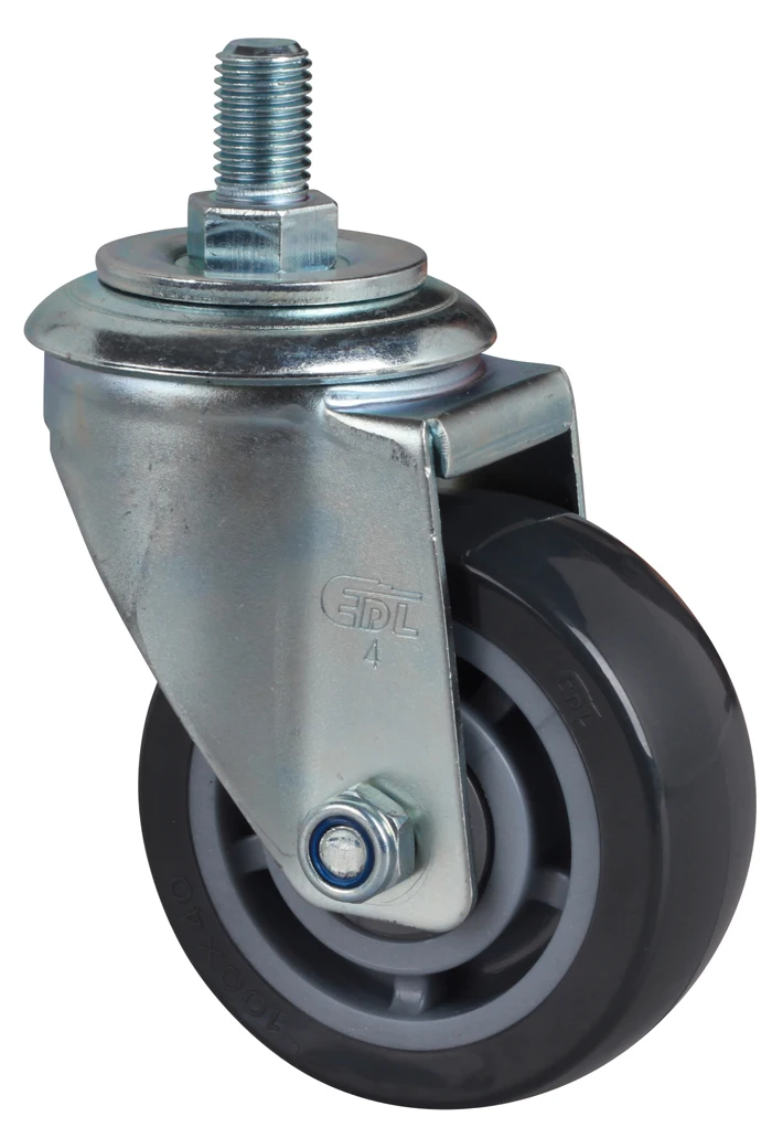 1PC EDL Heavy Duty 4 Inch Casters Wheels 200Kg Polyurethane PU Wheels ...