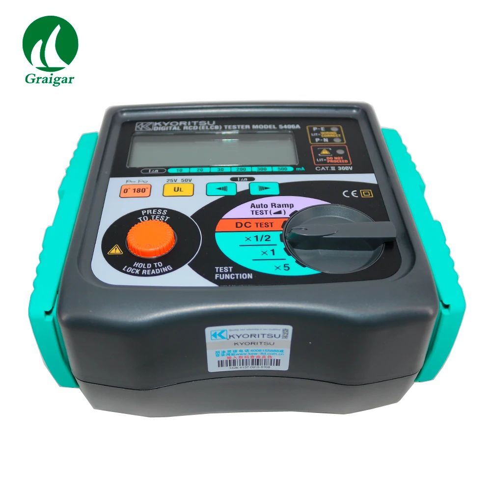 Kyoritsu 5406A Digital RCD (Elcb) Penguji Kustom, 40% OFF