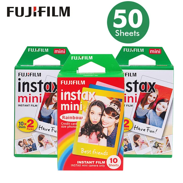 fuji film: Genuine 50 Sheets White Edge Fuji Fujifilm Instax Mini 8 ...