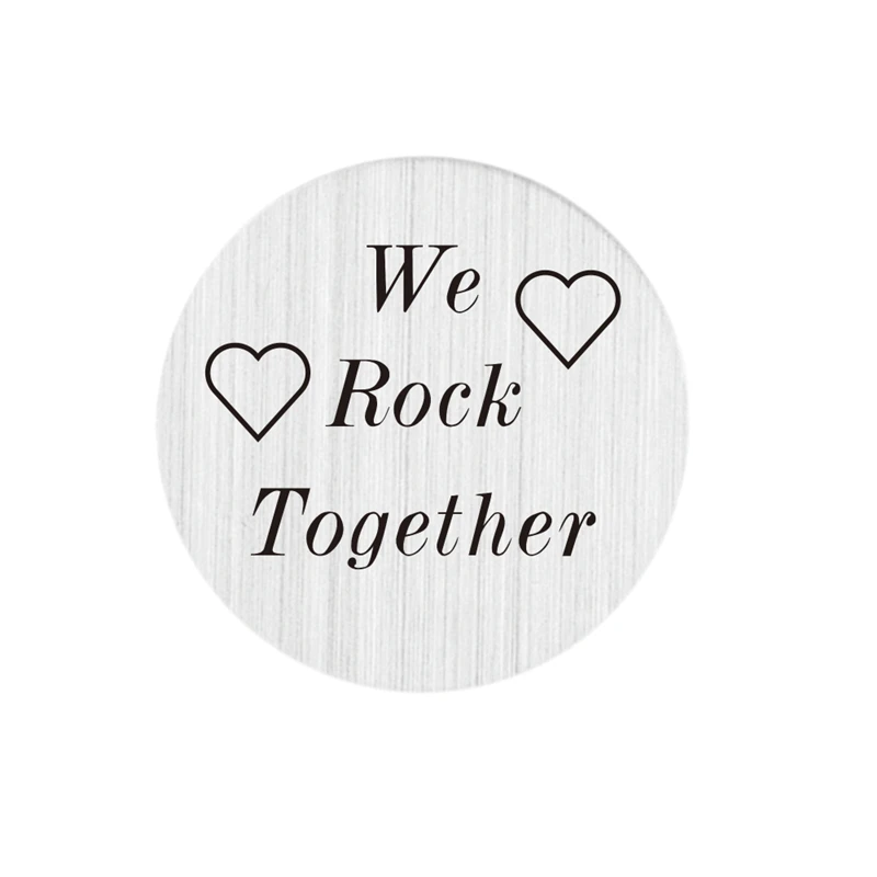 Laser Print 22mm Stainless Steel We Rock Together Floating Locket Plate ...