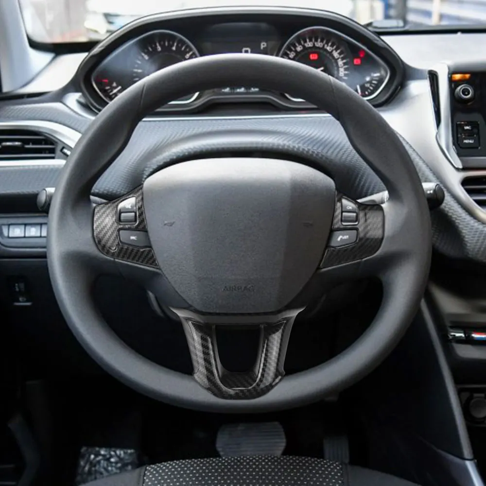 3Pcs/Set Car Interior Steering Wheel Decoration Cover Trim Stickers Fit ...