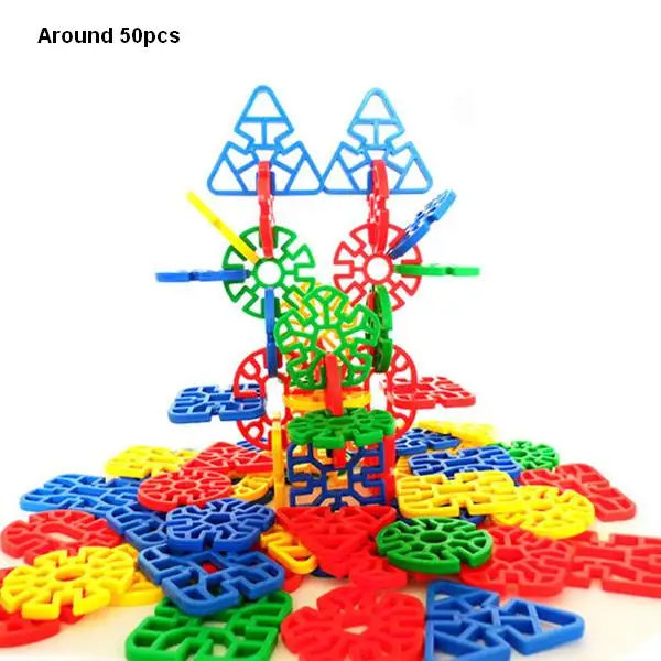 Snow snowflake building blocks toy for children geometric enlighten ...