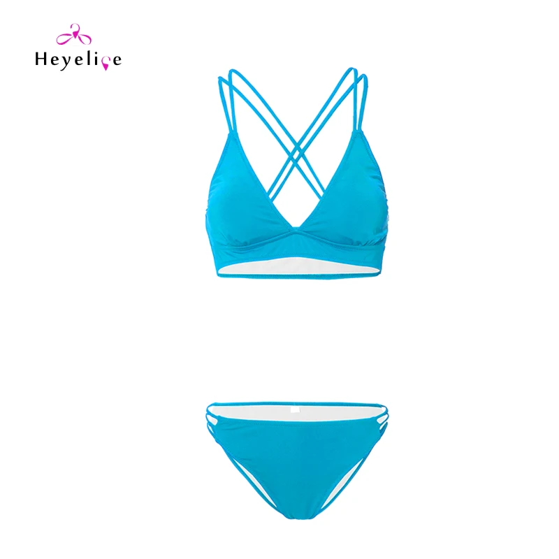 Sexy Solid Bikinis Swimwear Women Push Up Brazilian Biquini Bandage ...
