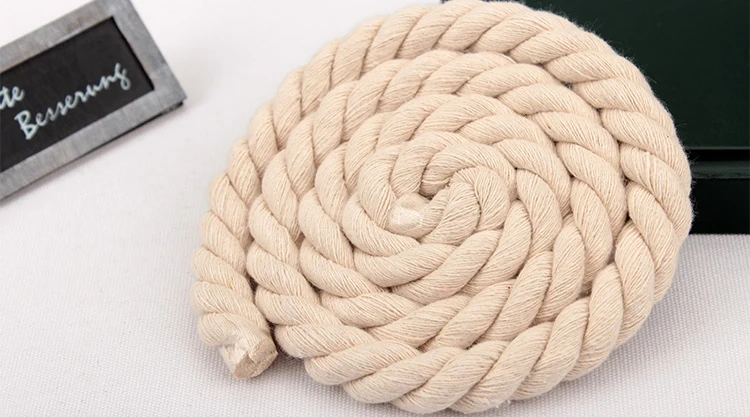 Handmade accessories threefolded cotton rope 15mm twisted decoration ...