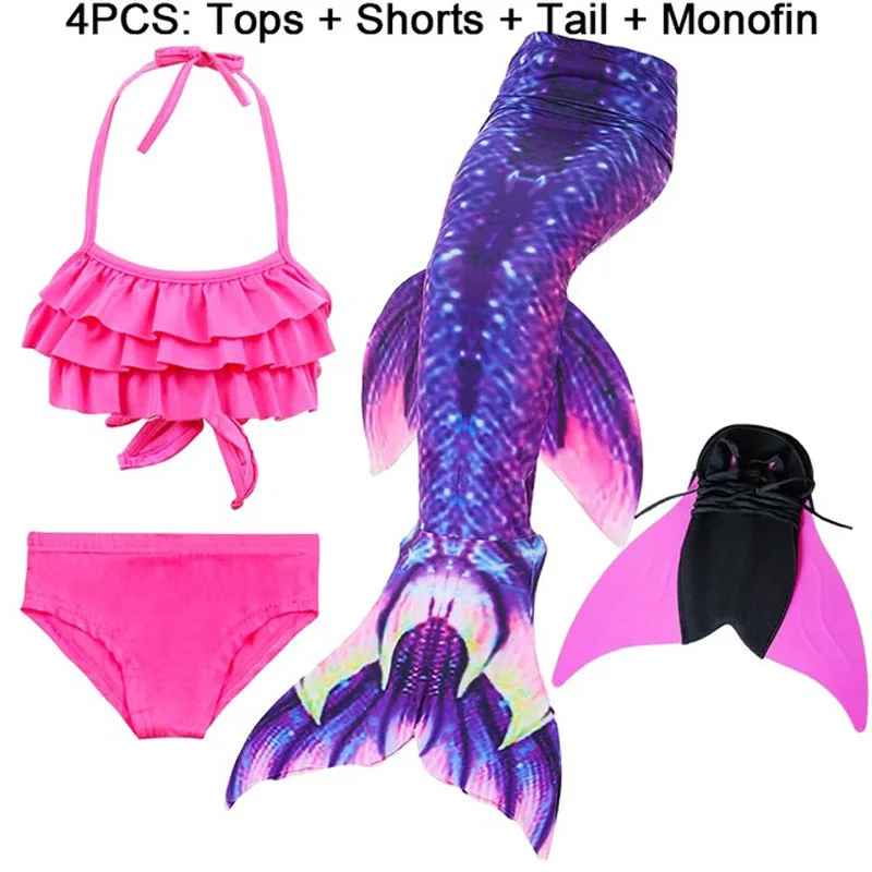 New Arrival Children Swimming Mermaid Tails with Monofin Fin Girls ...