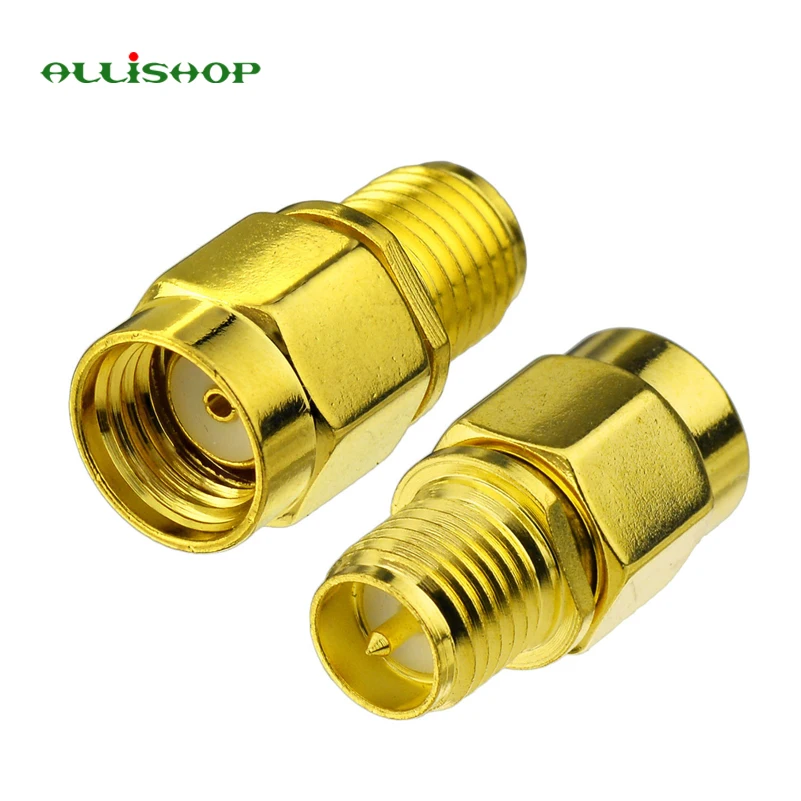 RF SMA adapter connector RP SMA Plug to RP SMA Jack adapter Straight ...
