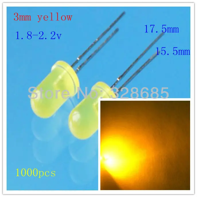 3MM yellow Indicator light light tube Highlighting the LED Colloid ...