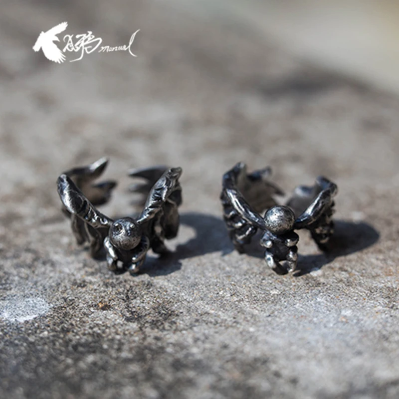 Handmade Angel & Demon Ring Couples Ring Brass /P25 Silver Her Demon ...