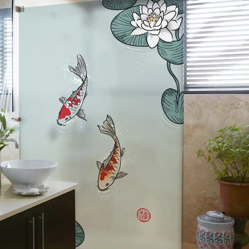 Static frosted glass stickers window stickers balcony living room ...