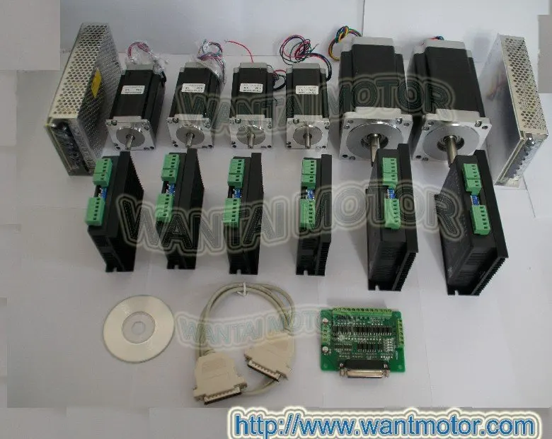 6 axis CNC controller kit 425oz in and 1600 oz in torque Wnatai stepper ...