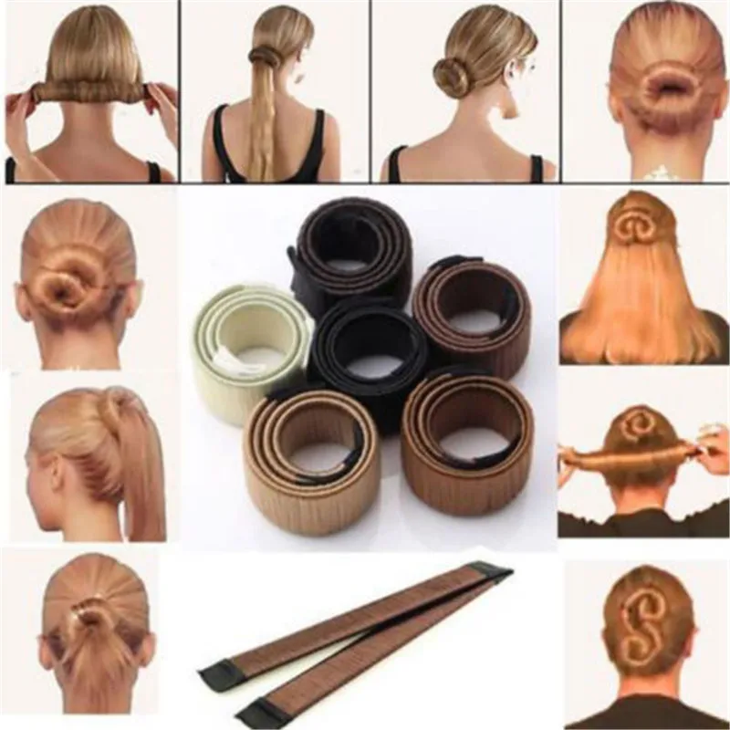 1pc Womens Hair Bun Updo Wrap Snap Fold DIY Hair Accessory Styling Tool ...