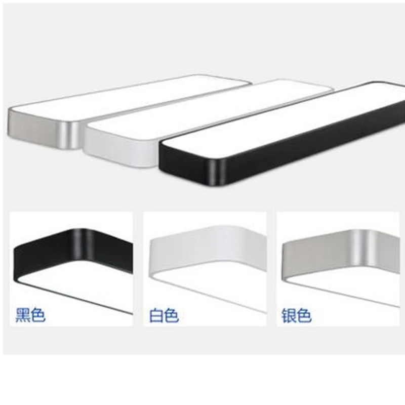 LED office chandeliers strip lights rectangular studio supermarkets ...