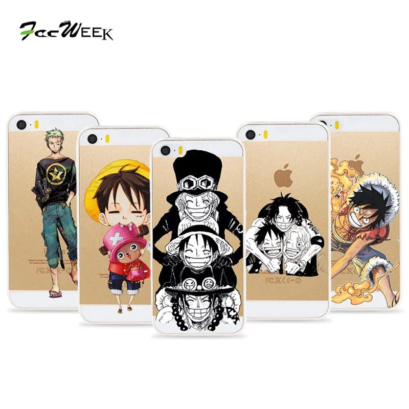 i5 Cartoon Luffy One Piece Phone Cases For Apple iPhone 5 5s se ...