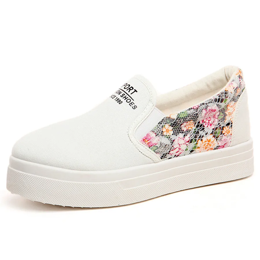 Spring Summer Women Casual Shoes Comfortable Wear Flats Five Colors Slip On Canvas Round Toe