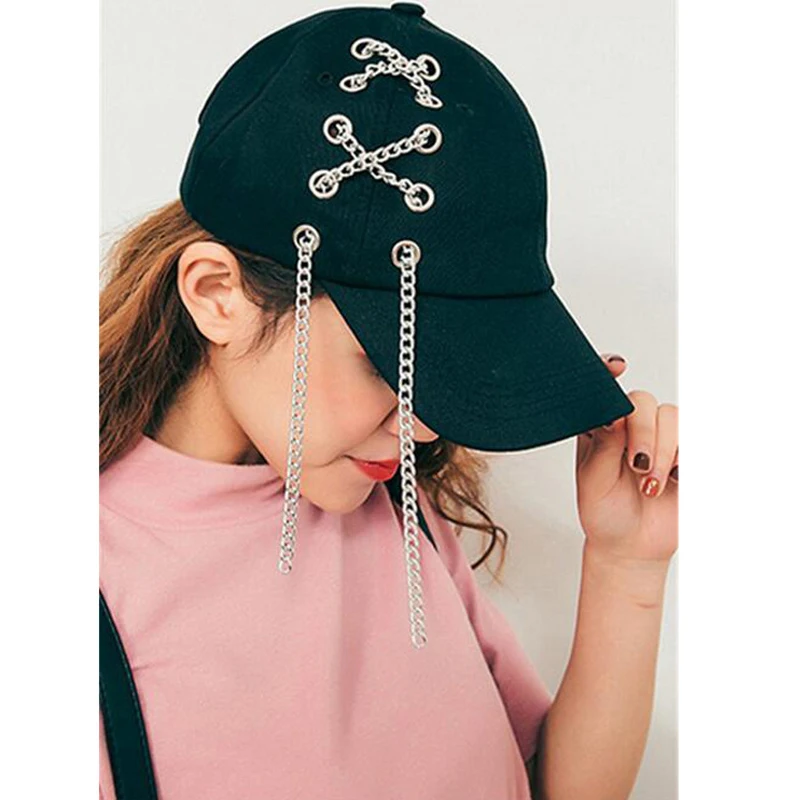 Бейсбольная кепка с металлической железной цепью s для мужчин и женщин ...