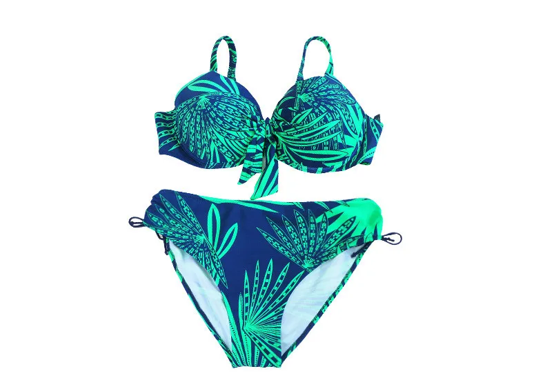 HZYEYO пуш-ап плюс размер бикини большого размера Набор 2XL до 6XL жир женский купальный костюм ...