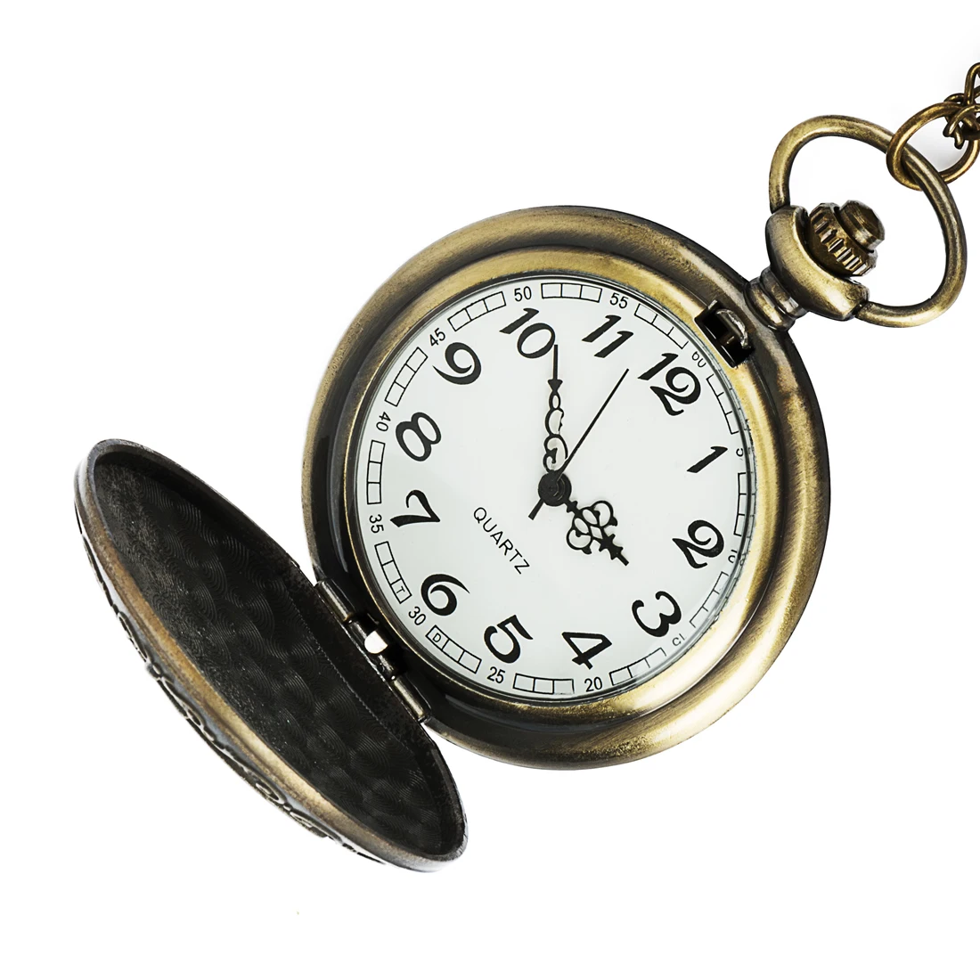 Anime Japan Fire Dragon Pocket Watch With Chain Antique Bronze Color ...