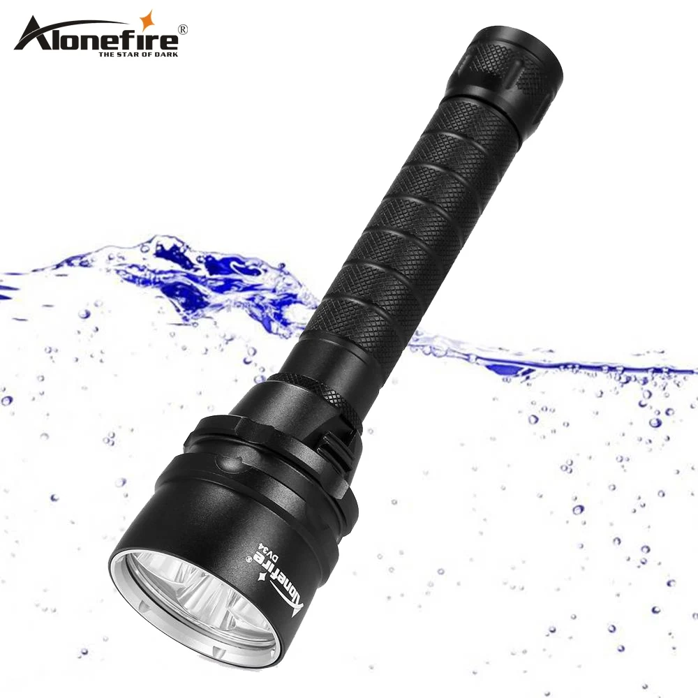 AloneFire DV34 Diving Flashlight Torch 5x Dive XML L2 LED Waterproof ...