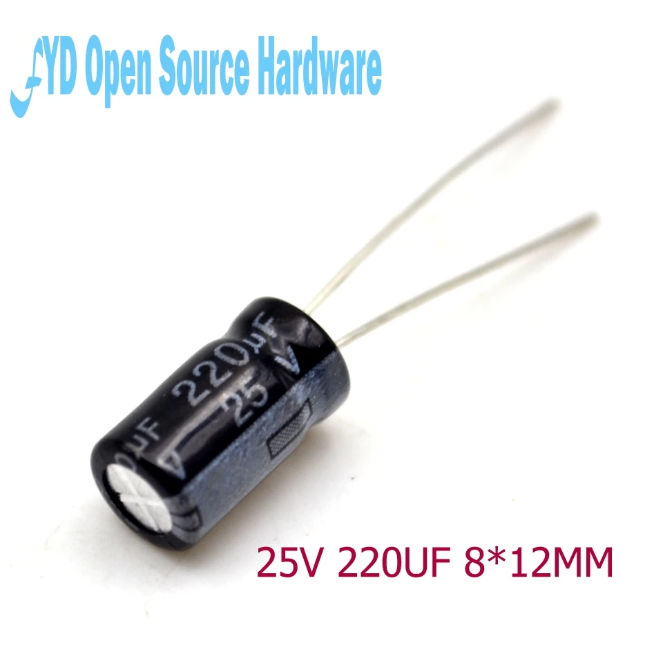 20 pcs 8*12mm 25 V 220 UF capacitor eletrolítico|electrolytic ...