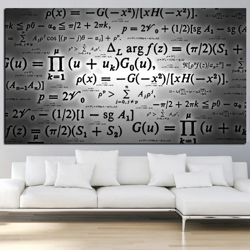 Print Science Albert Einstein Formula Mathematics Digital Painting on ...