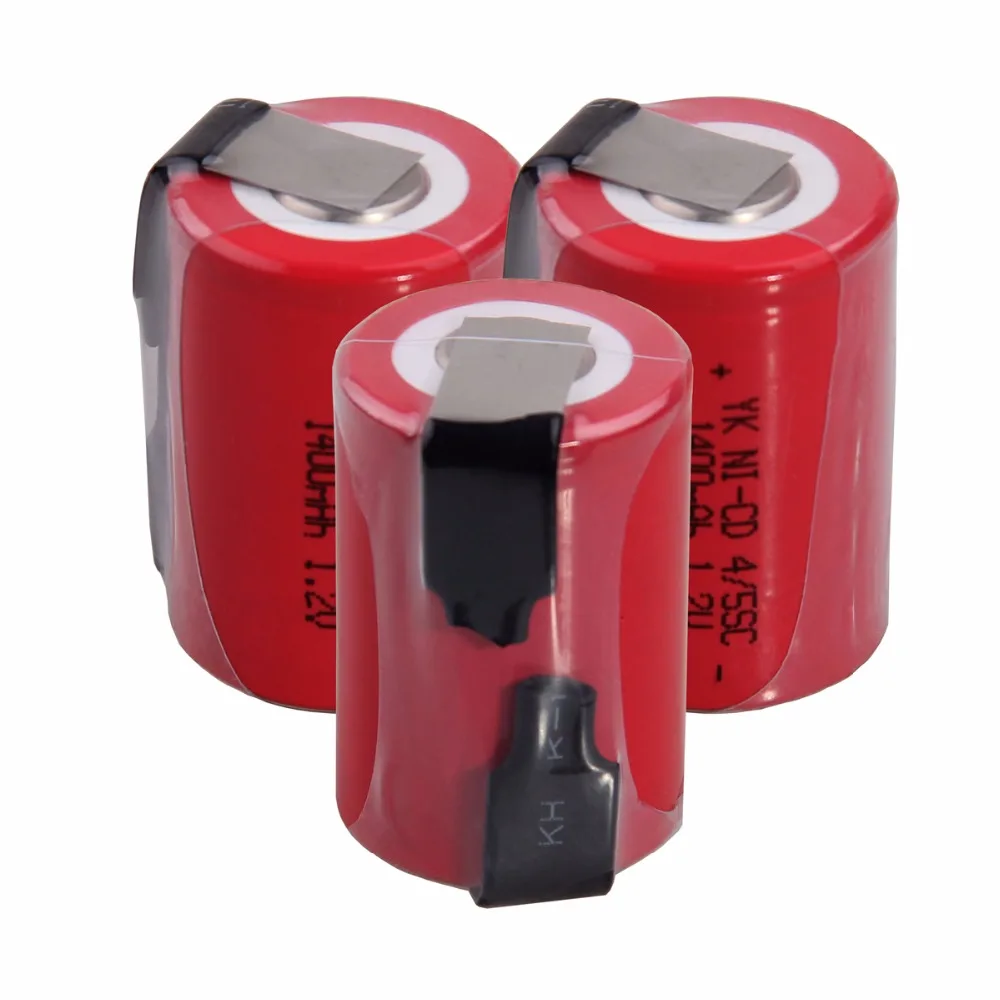 3 pcs 4/5SC 1400mah 1.2v battery NICD rechargeable batteries for ...