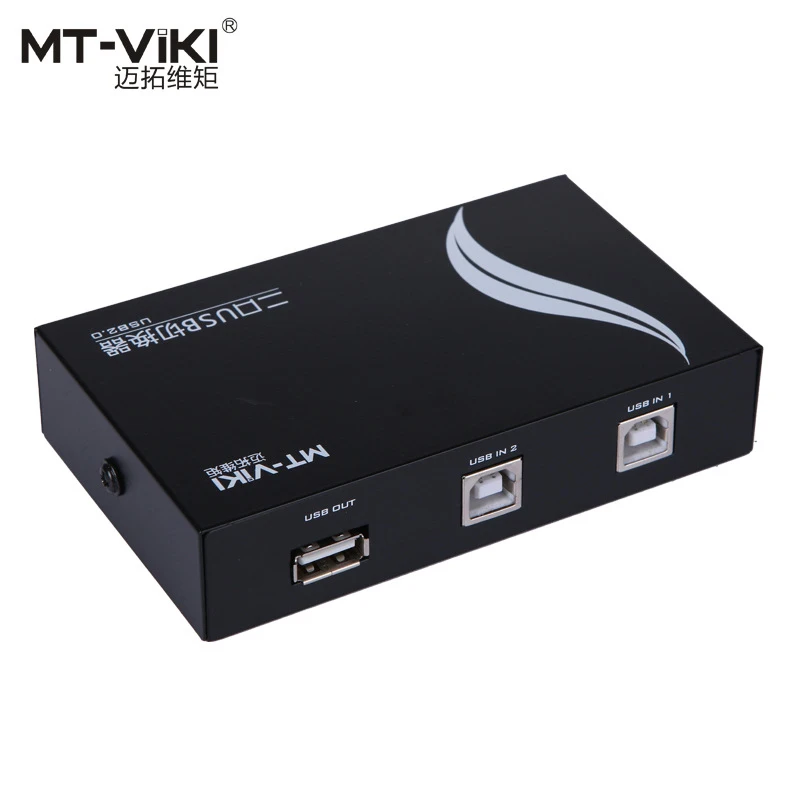 2 Port Manual USB 2.0 Sharing Device Switch Box for 2 Computer To Share ...