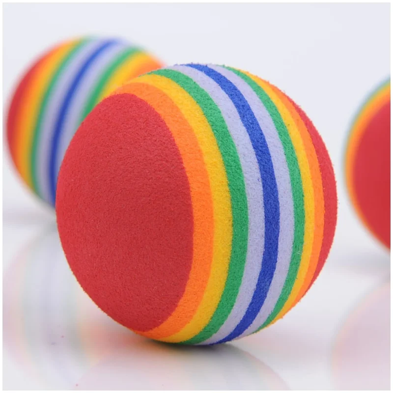 5Pcs/Set Dog Ball Toy Colorized Rainbow Pet Chewing Training Ball Puppy ...
