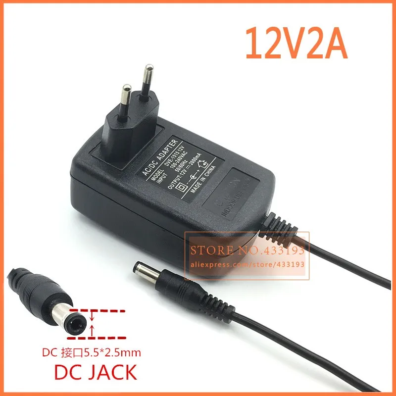 New-Universal-US-Plug-For-CCTV-Security-Camera-For-DC-12V-2A-Power ...
