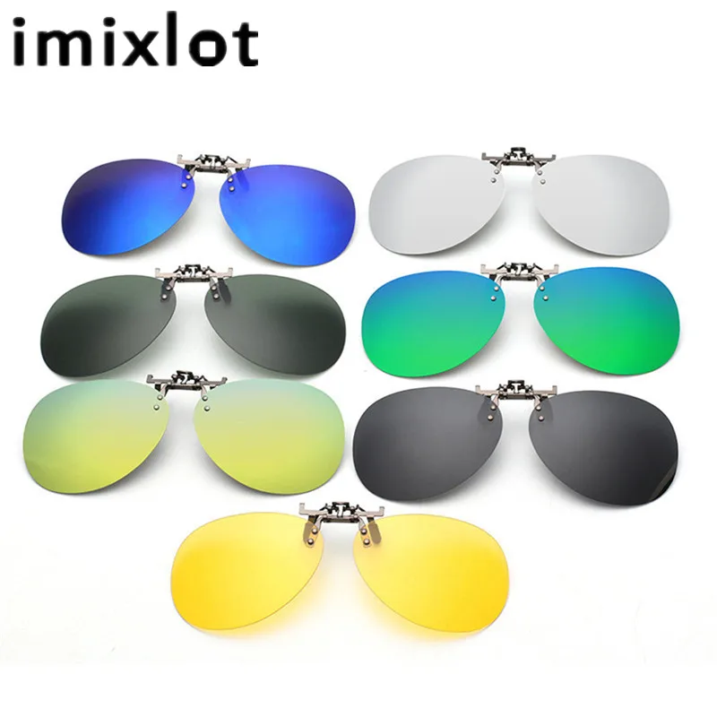 Imixlot New Polarized Lens Sunglasses Clip Uv400 Clamps Frameless Eyeglasses Men Driver Eyewear