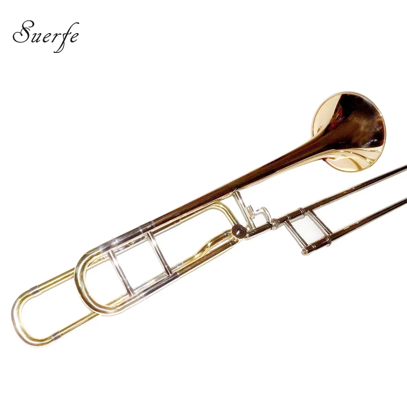 Bb/F Tenor Trombones musical instruments with Case Mouthpiece Yellow ...