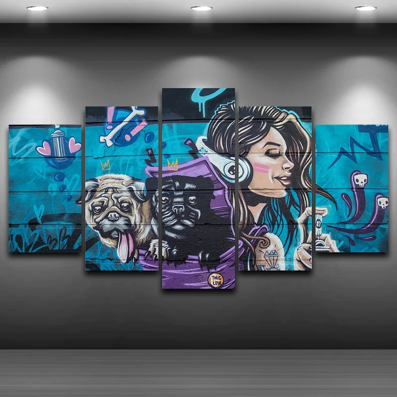 scrawl spray oil painting decoration for home room poster decor ...