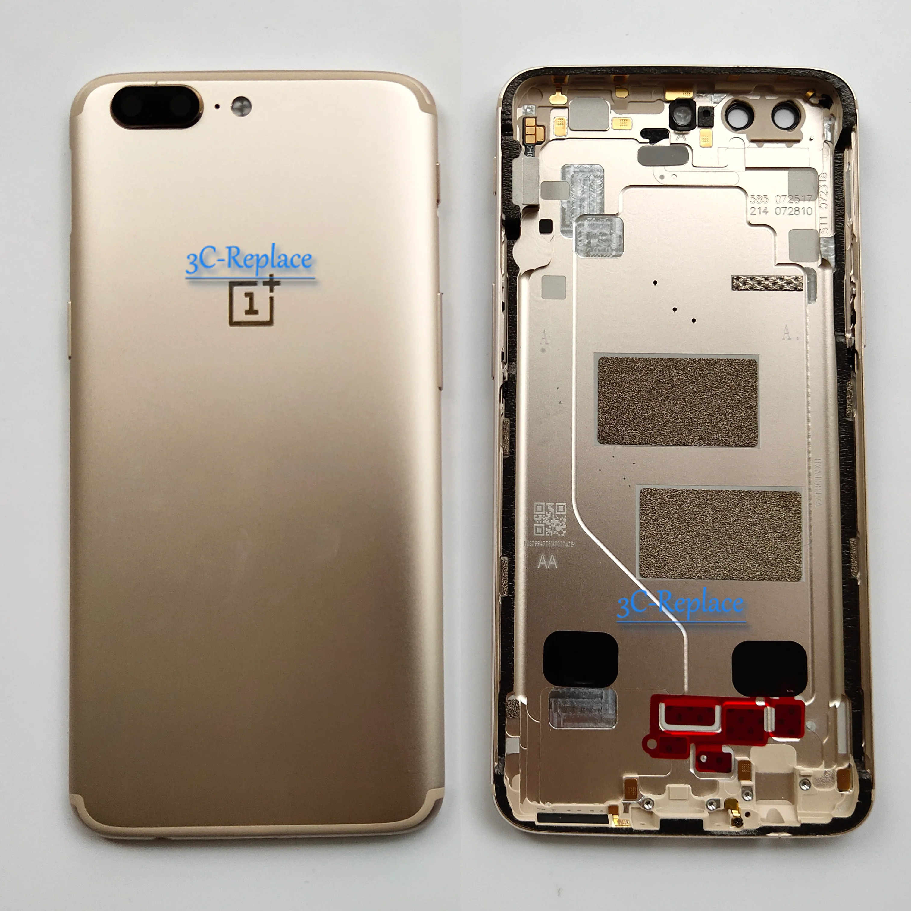 5,5 дюймов, черный/золотой цвет, для Oneplus 5 1+ 5 A5000, задняя ...