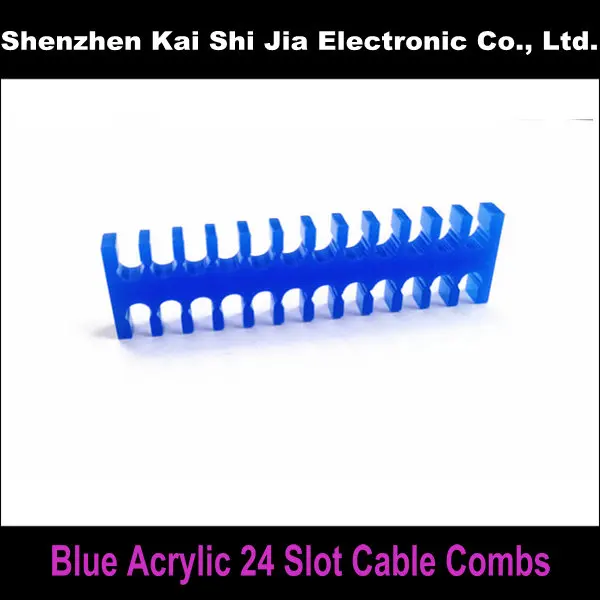 Blue Acrylic Cable Combs for 3mm Cables 24 Cable|comb and brush set ...