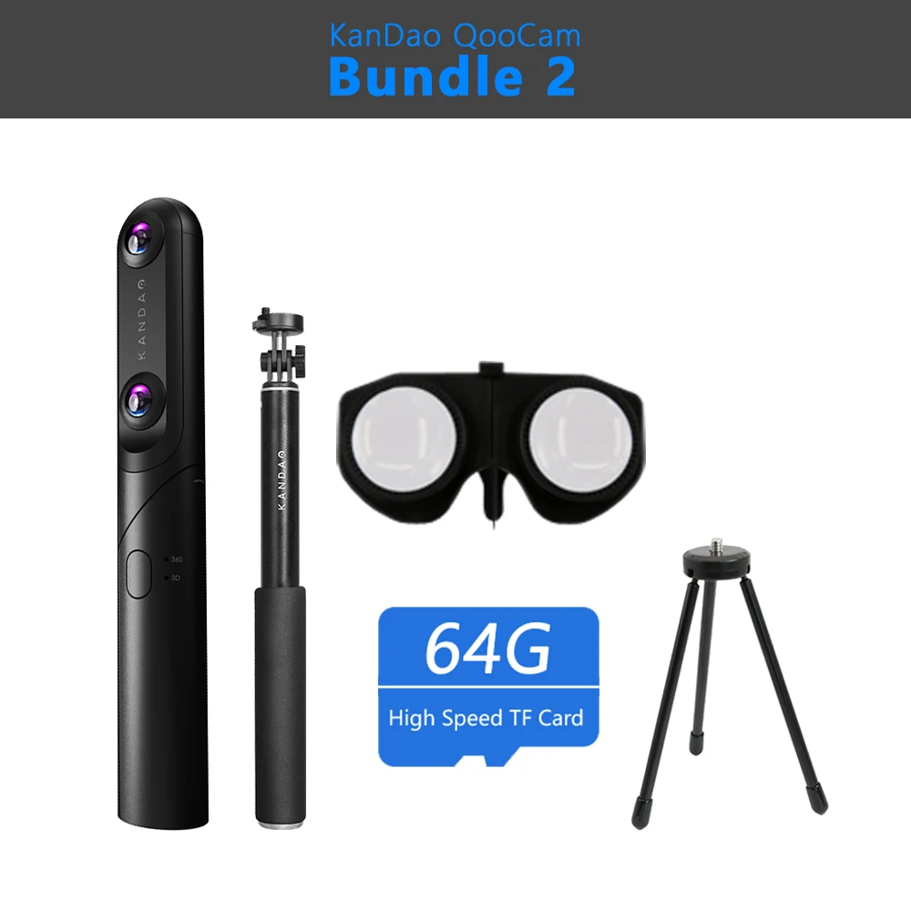 QooCam 4K 360& 3D VR 180 камера панорамная камера с поворотным 3 объективом портретный режим ...