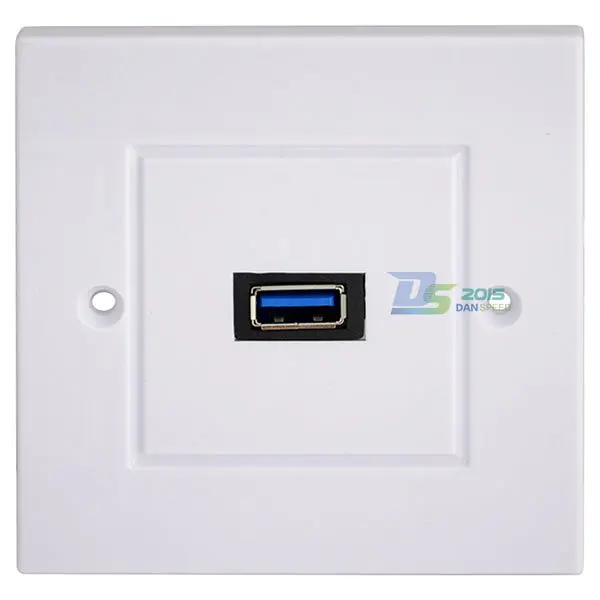 High Class USB 3.0 1 Port Wall Socket Faceplate Dual Face Plate Power ...