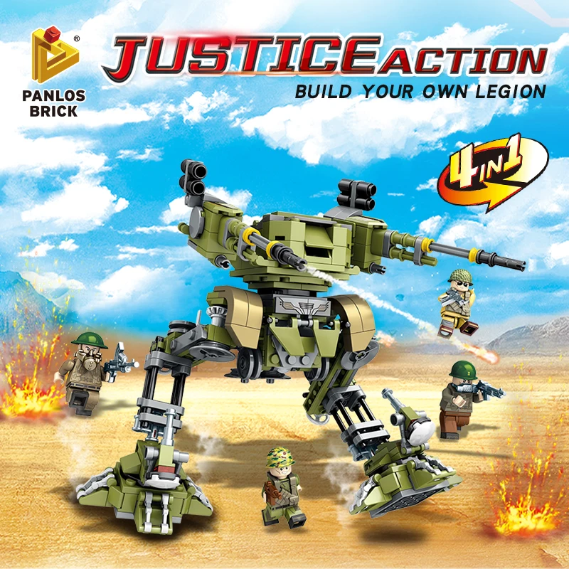 Panlos Military Army 4 In 1 Deformable Robt Block Toy Block Plastic ...