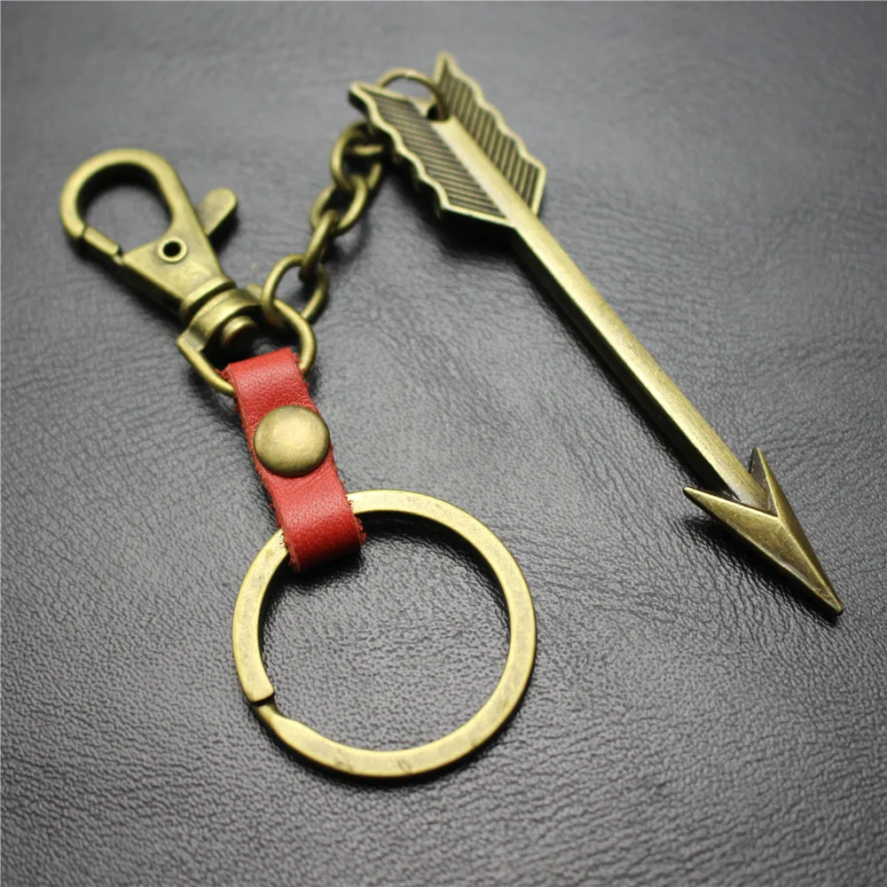 Vintage Bronze Color Long Arrow Pendant Keychain Car Key Bag Hang ...