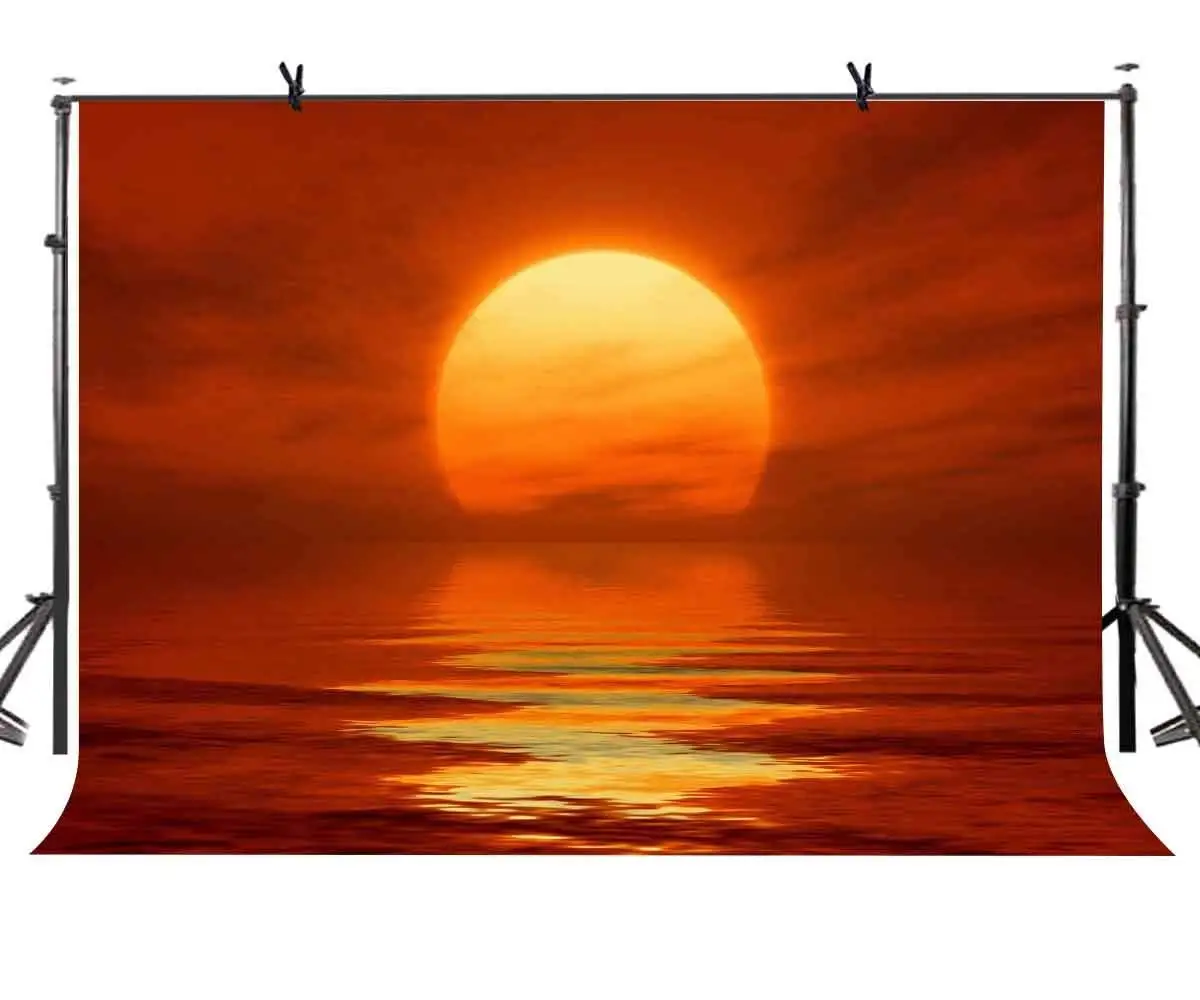 7x5ft Sunrise Backdrop Dreamy Morning Sunrise Photography Background ...