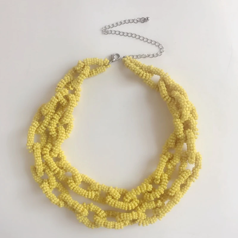 Collier de perles à fleurs jaunes, nouveau Design à la mode, collier ...