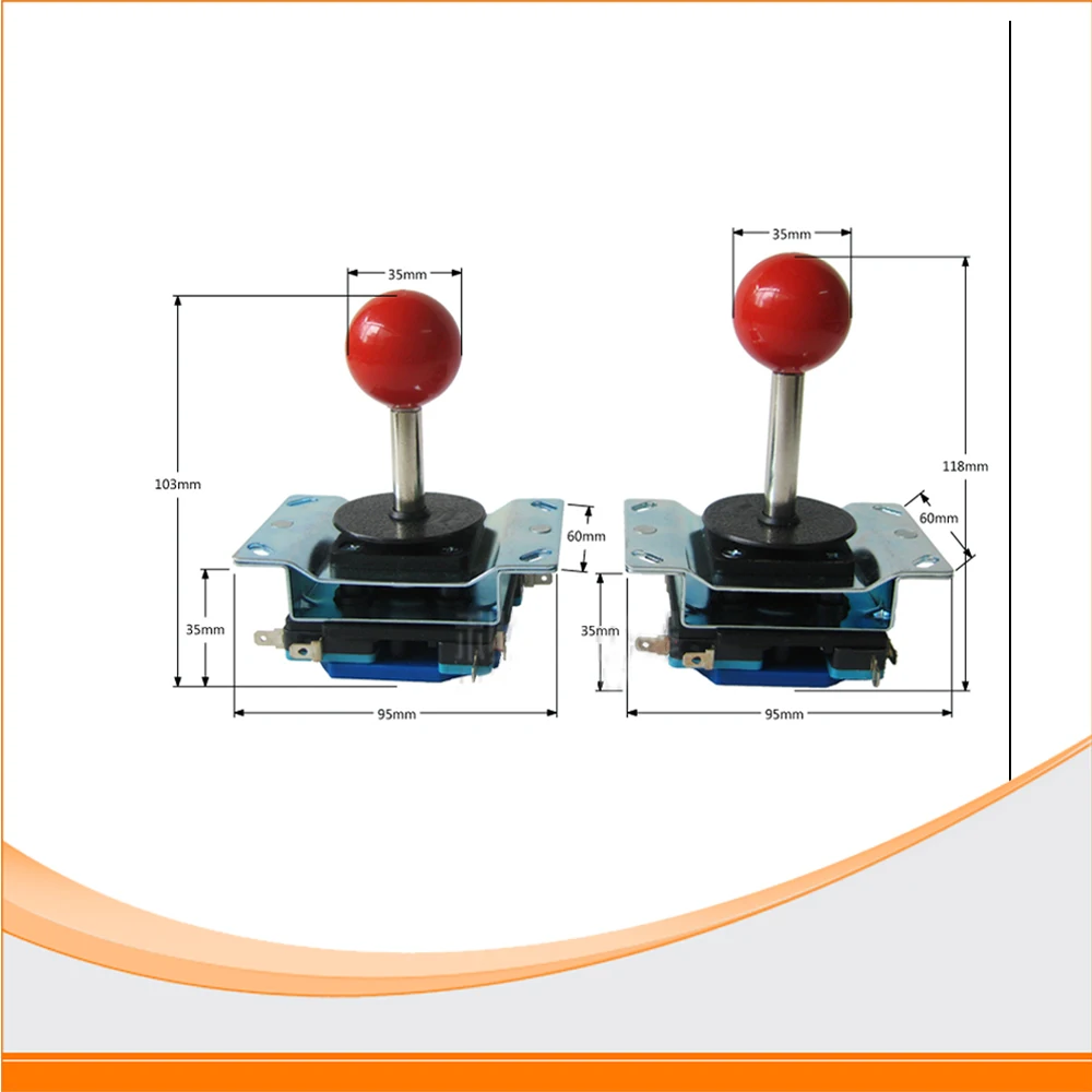 New products 4/8 way Arcade Game Joystick Ball Joy Stick Red Ball ...