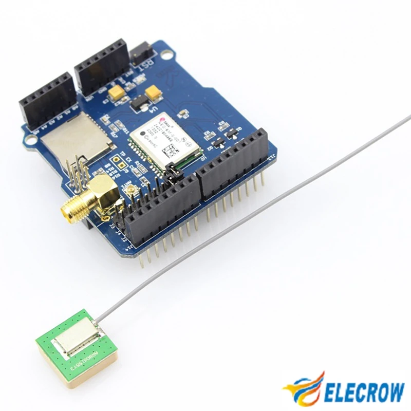 Buy Elecrow Gps Shield For Arduino Uno R3 With Antenna Sd Slot Gps Module 