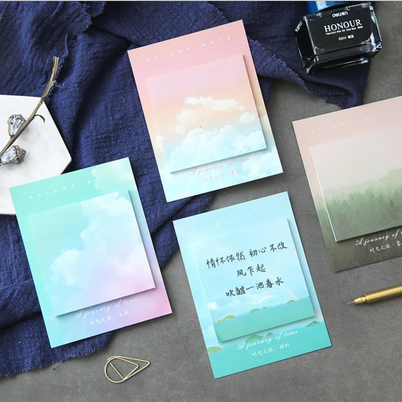 Beautiful Memo Pads of 6 Styles, 30 sheets